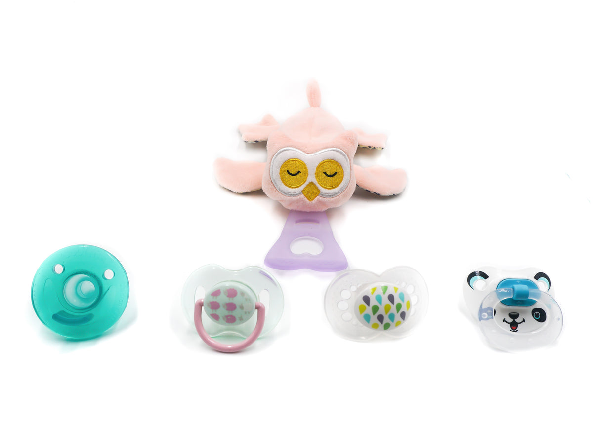 5 In 1 Teething Toy and Detachable Pacifier Holder, Owl